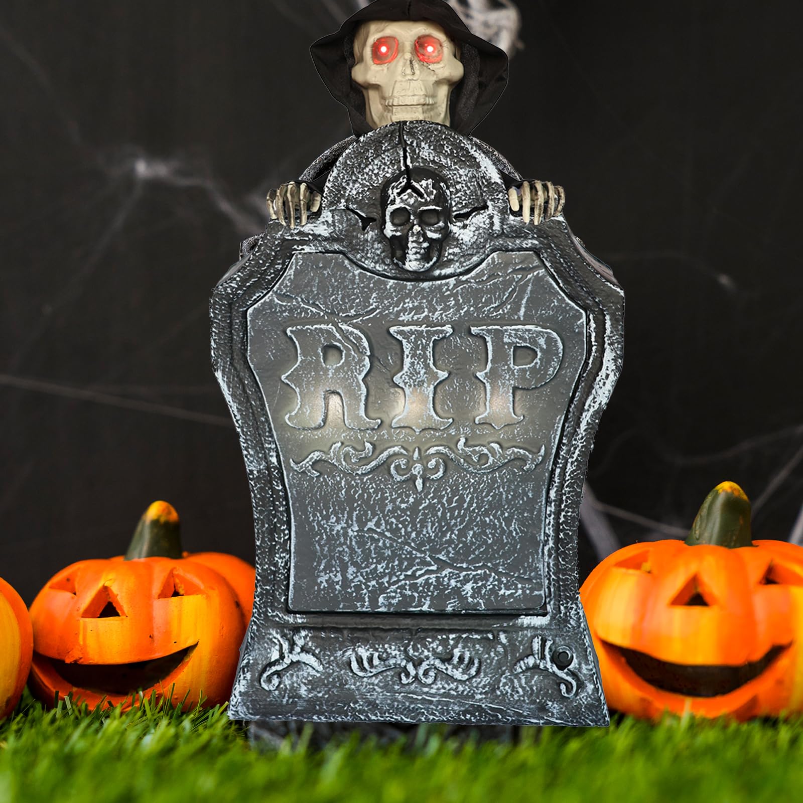 ReneeCho Halloween RIP Tombstone Stretch Ghost Horror Gravestone Decors