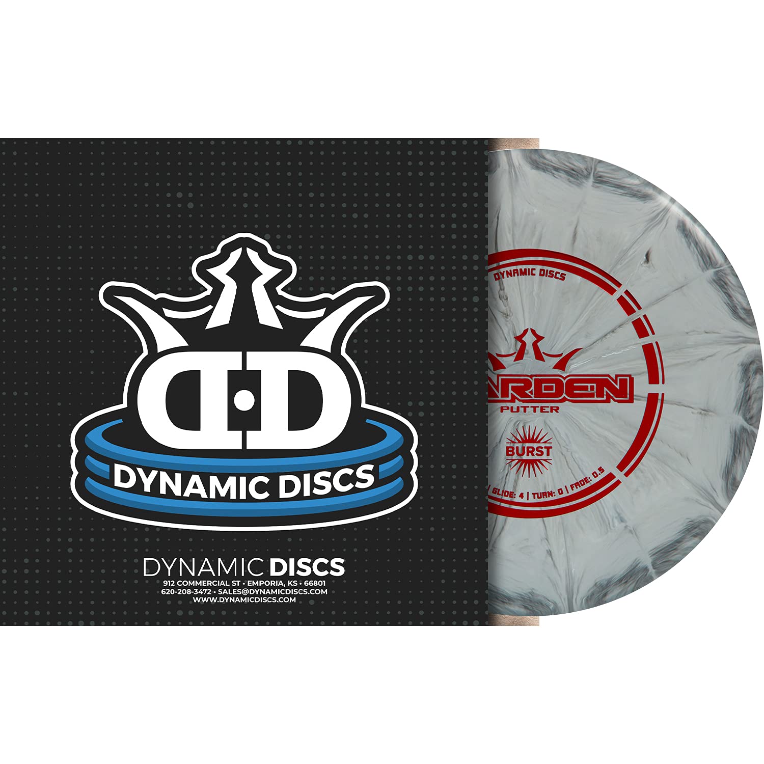 Dynamic Discs Prime Burst Warden Disc Golf Putter | 170g Plus | Smooth Release and Neutral Flight | Beadless Frisbee Golf Putter | Stamp Color Will Vary (Gray)
