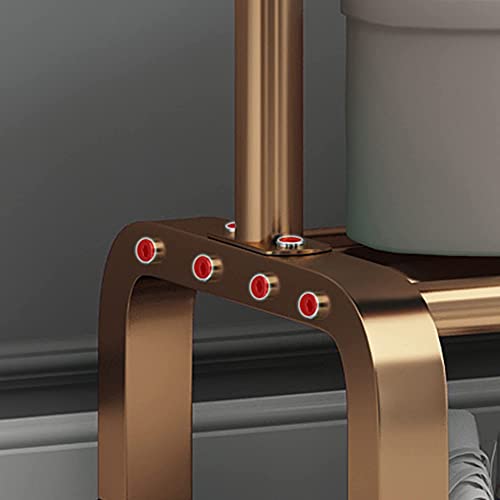 NEOCHY Heavy-Duty Hangers, Wrought Iron Clothing Display Racks, Liftable and Movable Drying Racks, Suitable for Dormitories, Women's Clothing Stores/Golden/100Cm