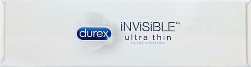 Durex Invisible Condoms, Ultra Thin, Ultra Sensitive Natural Rubber Latex Condoms for Men, FSA and HSA Eligible, 16 Count (Packaging May Vary)