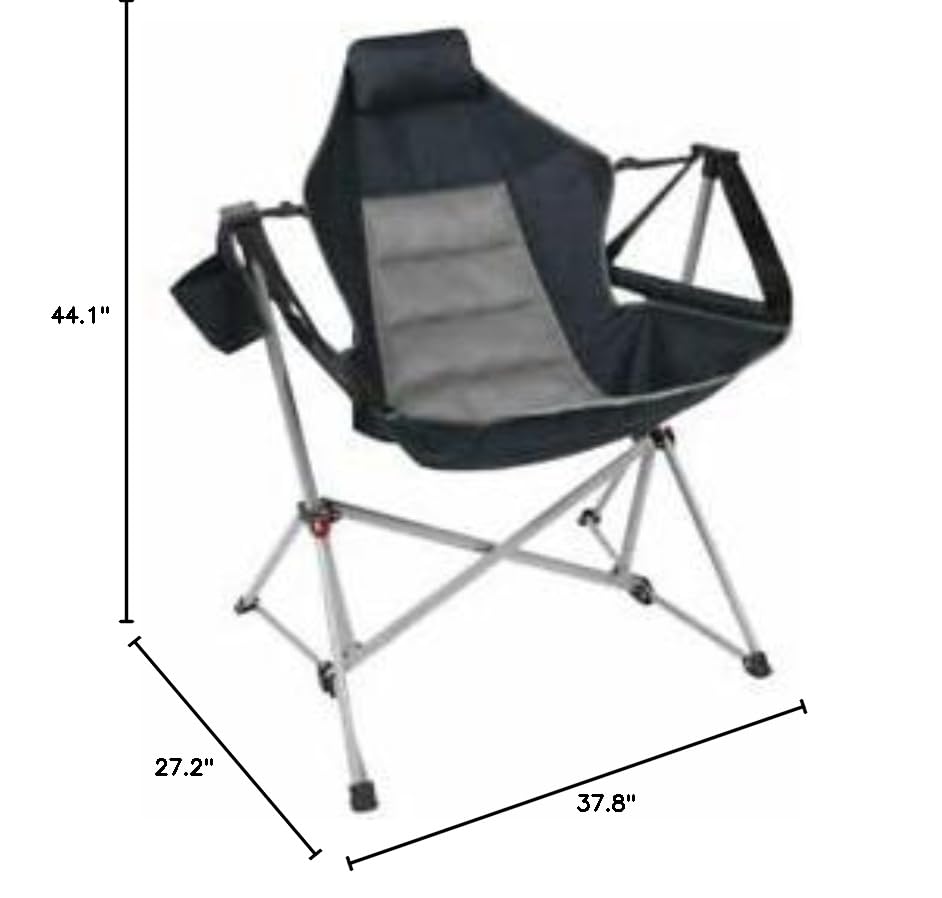 MEMBERMARK Swing Chair Lounger (Black) 37.8 In x 27.2 In x 44.1 In