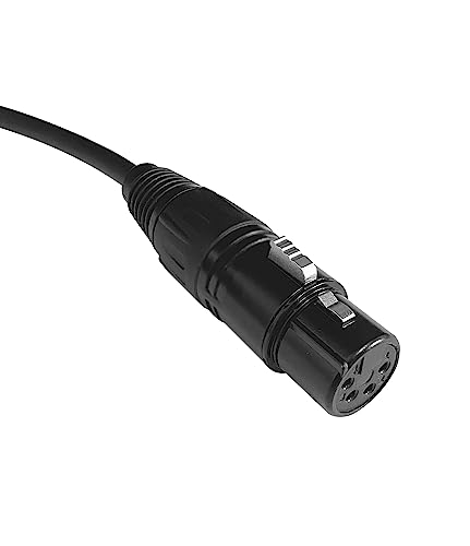 Interchangeable Headset Cable for Clear-Com 300-X4(5ft), XLR Connector Microphone Headphone Wire for Clear-Com CC-110 CC-300 CC-220 CC-400-X4 Headsets, 4 Pin XLR Female Adapter Headphone Cord(2 Pack)