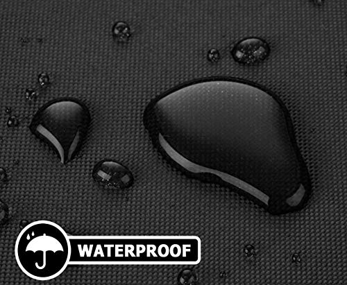 KISEER Fire Pit Cover Heavy Duty Waterproof Round Fire Pit Bowl Cover with Thick PVC Coating Drawstring, 38 Inch, Black
