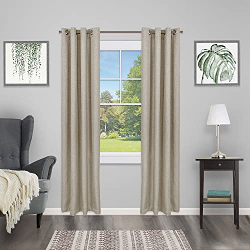 INTERIOR LIVING AZ71836US End Curtain Rod, 28-48", Chocolate Brown