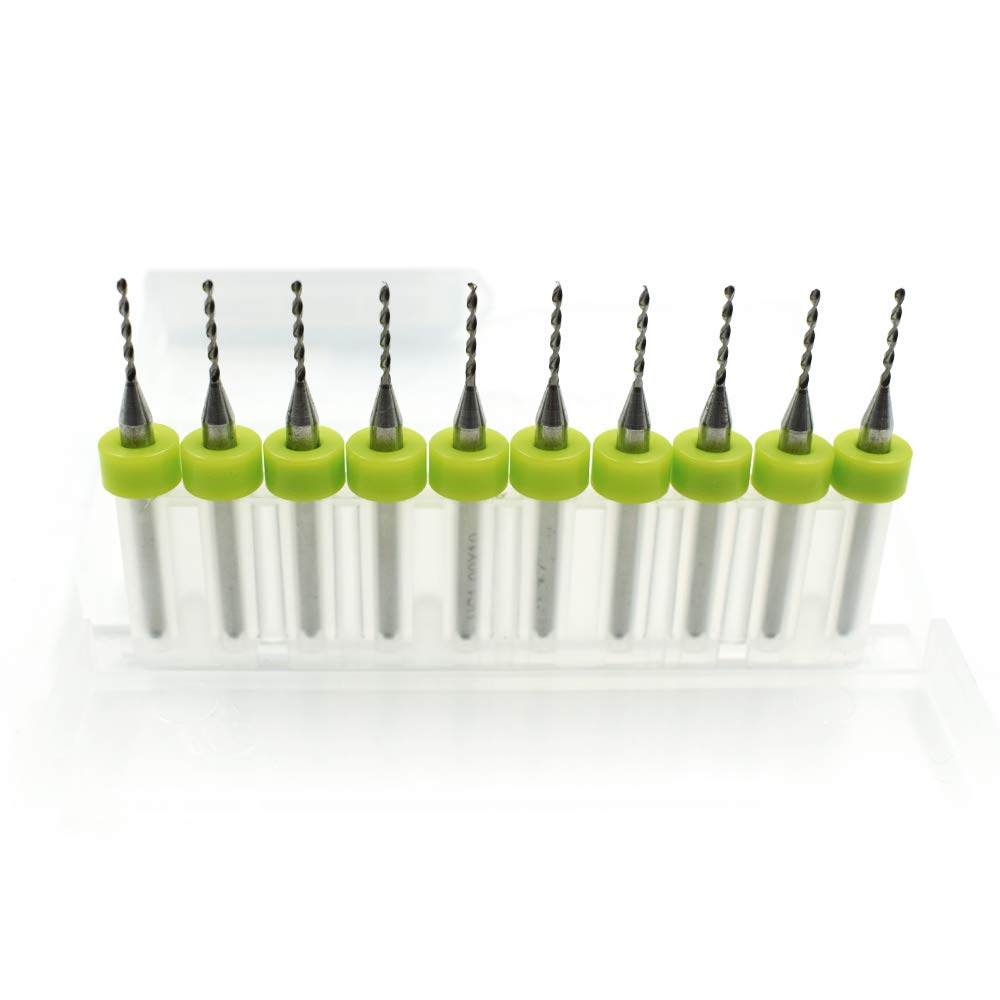 LC LICTOP PCB Print Circuit Board Tip 1mm Spiral Flute Carbide Micro Drill Bits(10Pcs)