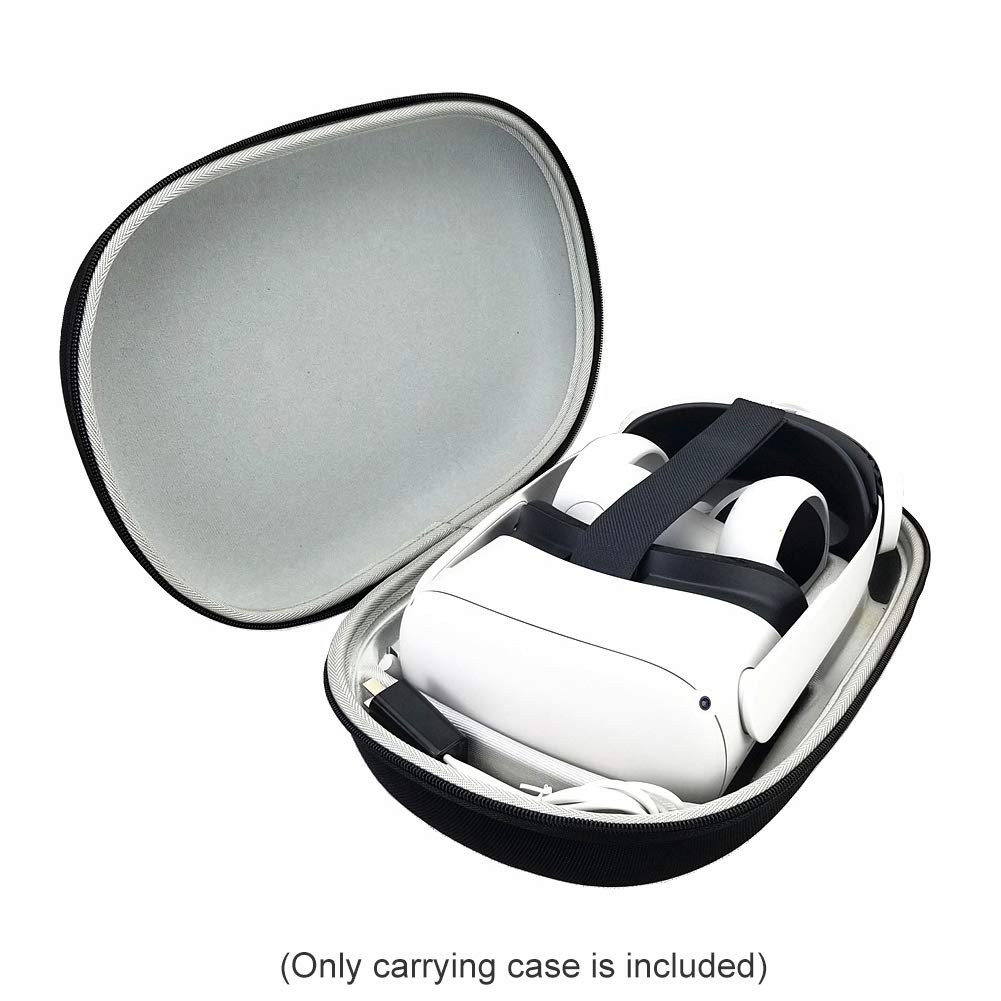 EKDJKK Large Capacity Gaming Carrying Case for Oculus Quest 2, Crush Resistant, Anti-Shock, Portable Protection, Hard EVA Carry Case with Strap, VR Headset Accessories