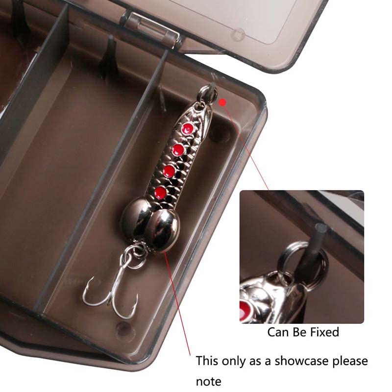 Fishing Tackle Boxes Fishing Tackle Box Storage Case Fly Fishing Lure Spoon Hook Bait Tackle Case Box 5 Compartments Fishing Accessories Tools