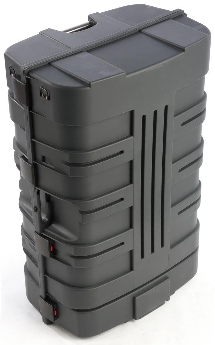 Displays2go 37.9 Inch Portable Trade Show Counter, Converts to Case, Hard Shell Plastic (BMRCNTB1)