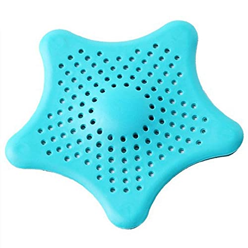 Kitchen Drain Hair Catcher Bath Stopper Sink Bathroom Protector Silicone Cover Basin Strainer Filter Shower Trap (Blue)