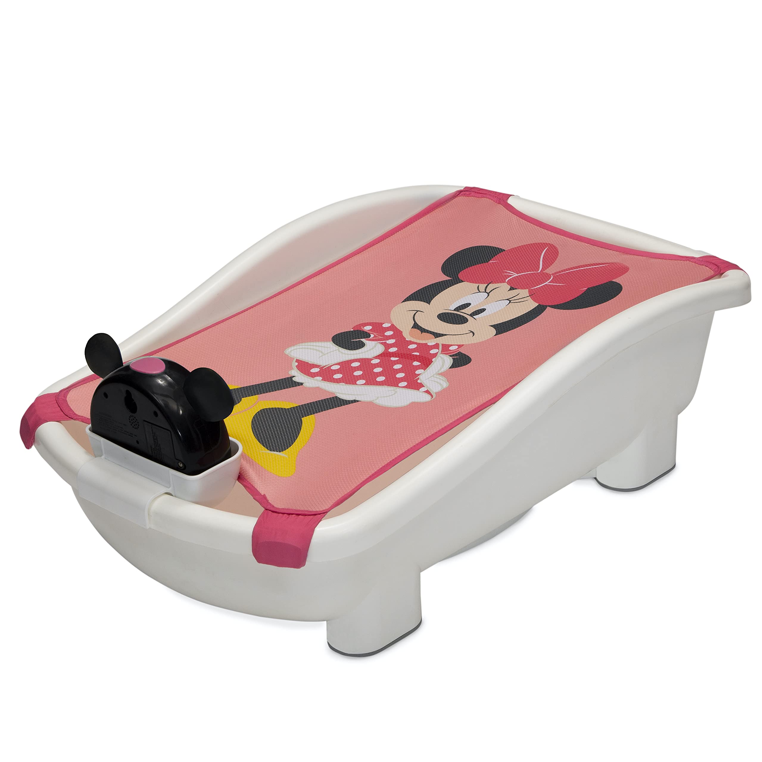 Disney Minnie Mouse My First Bubble Bath by Delta Children β 3-in-1 Newborn to Toddler Bathtub with Sling and Bubble Blower