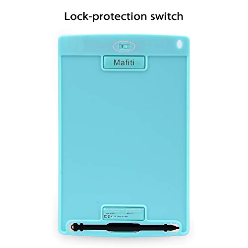 Mafiti LCD Writing Tablet 8.5 Inch Electronic Writing Drawing Pads Portable Doodle Board Gifts for Kids Office Memo Home Whiteboard Cyan