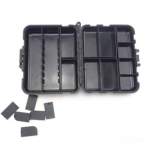Fishing Tackle Boxes Black Small Fishing Tool Box 26 Compartments Fish Tackle Box Tackle Spoon Hooks Lure Tackle Case Fishing Accessories Storage (Color : W)