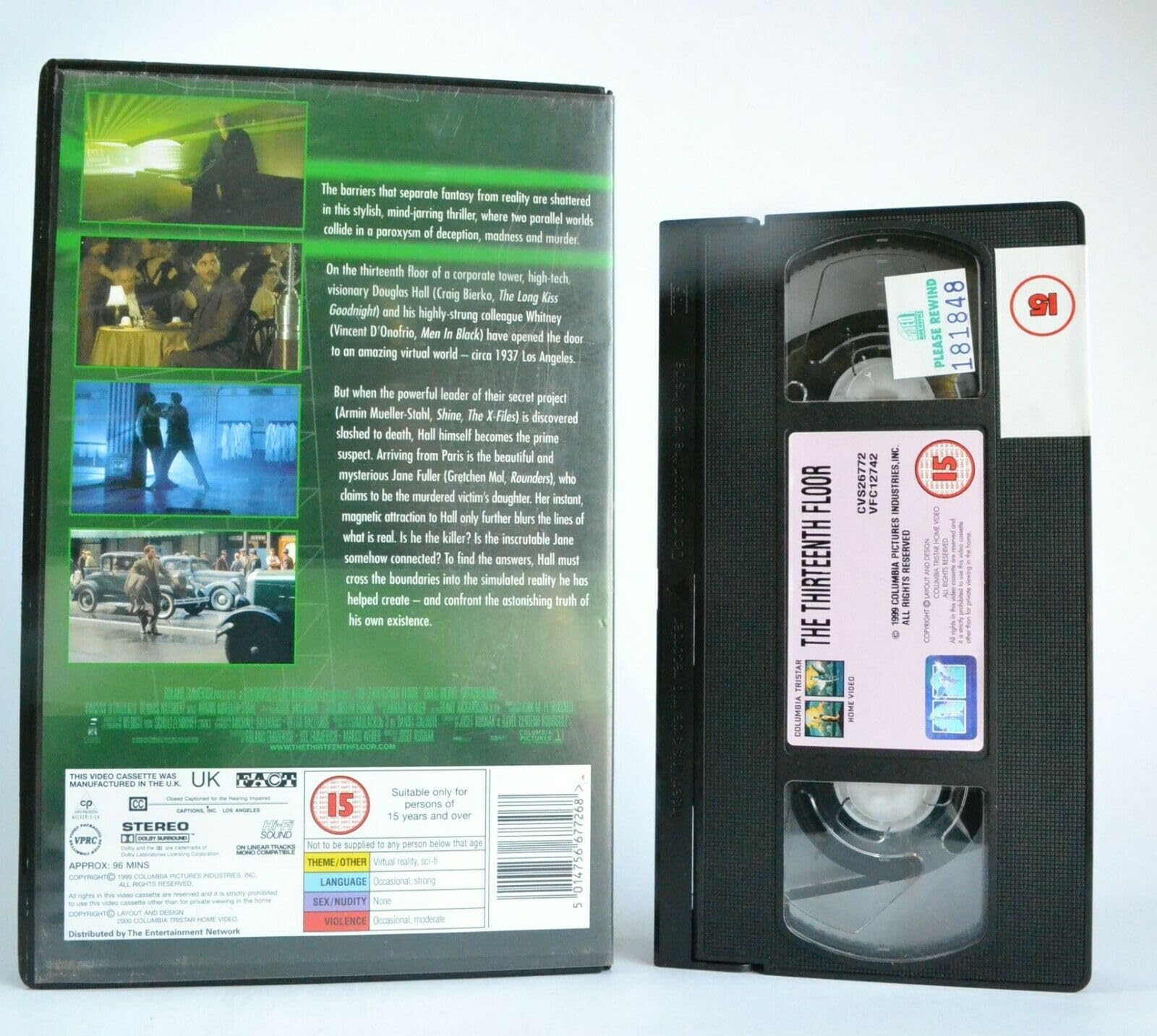 The Thirteenth Floor: Sci-Fi/Thriller (1999) - Large Box - Ex-Rental - Pal VHS