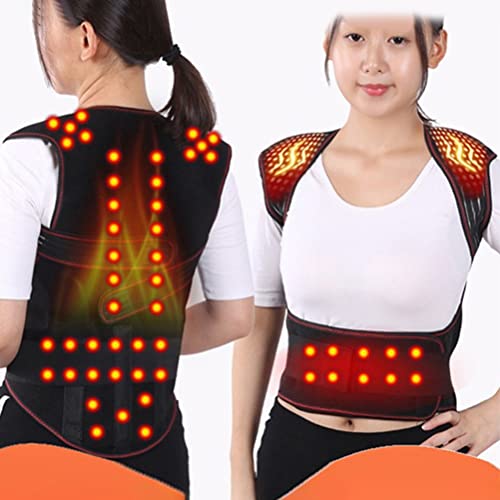 Magnetic Posture Corrector Shoulder Support, Back Brace Belt-Full Spine and Back Pain Relief with Magnets-for Women and Men