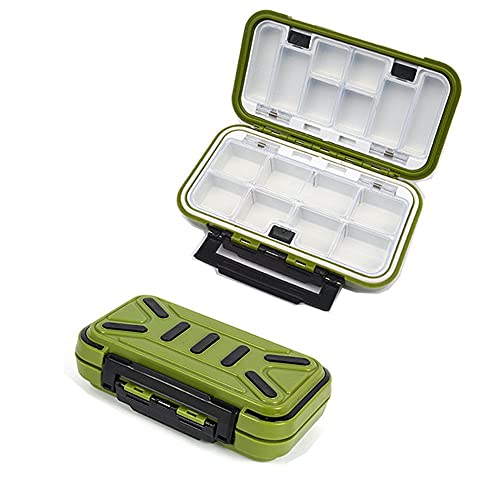 Fishing Tackle Box Fishing Accessories Multifunctional Opening and Closing Bait Box Bait Accessory Box(M,Green)