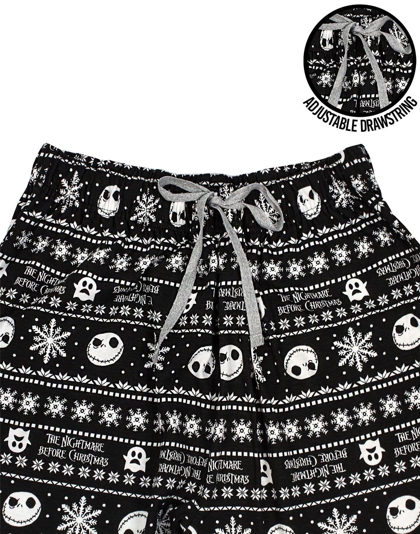 Disney Nightmare Before Christmas Lounge pants Jack Skellington Mens Pyjama Bottoms X-Large Black