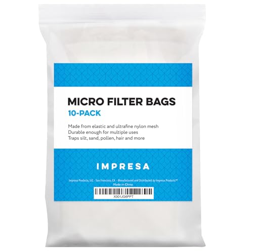 IMPRESA Products 10-Pack Micro Filter Bags Fits Water Tech Pool Blaster Pool Vacuum CleanersâŚ