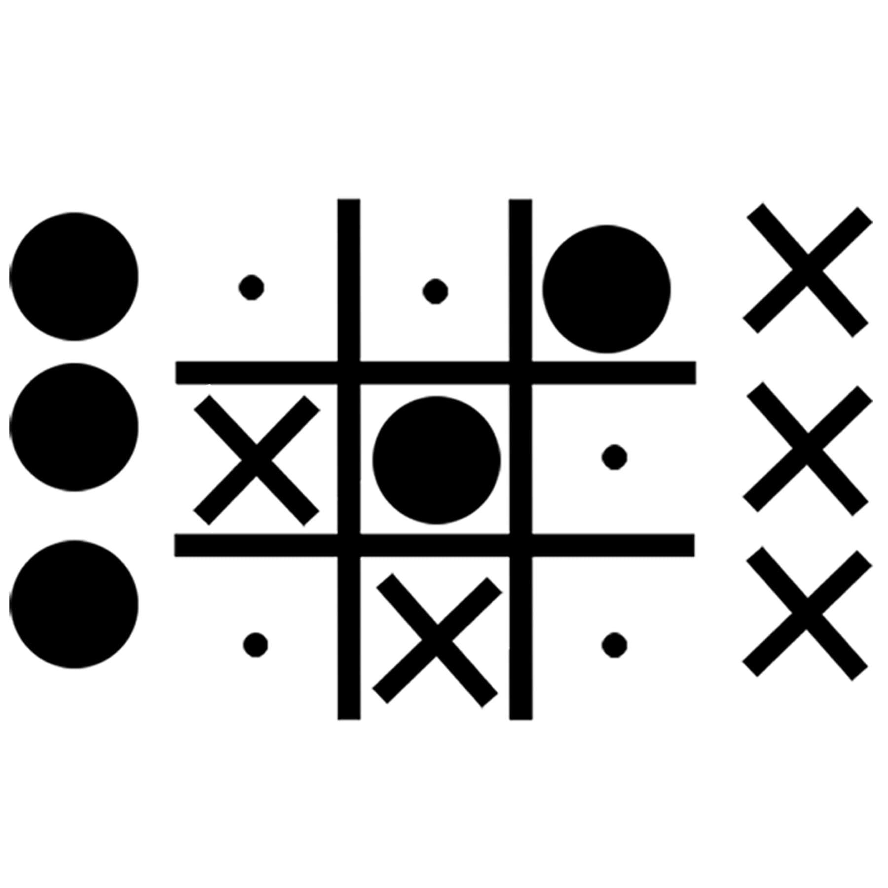 Magnetic Tic Tac Toe Wall-Mount Game, Wall Art for Kids Room, Playroom Wall Decor for Boys & Adults(PVC)