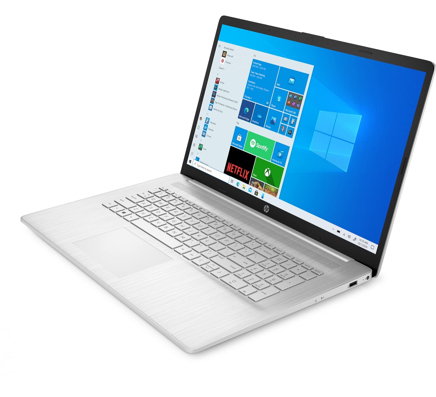 HP 17.3-inch Touchscreen Laptop 17-CN0076NR, Intel Pentium Silver N5030, 8GB DDR4 RAM, 512GB PCIE SSD, HD+ Computer Screen Display, USB C WIFI Bluetooth Business Notebook, Silver (Renewed)