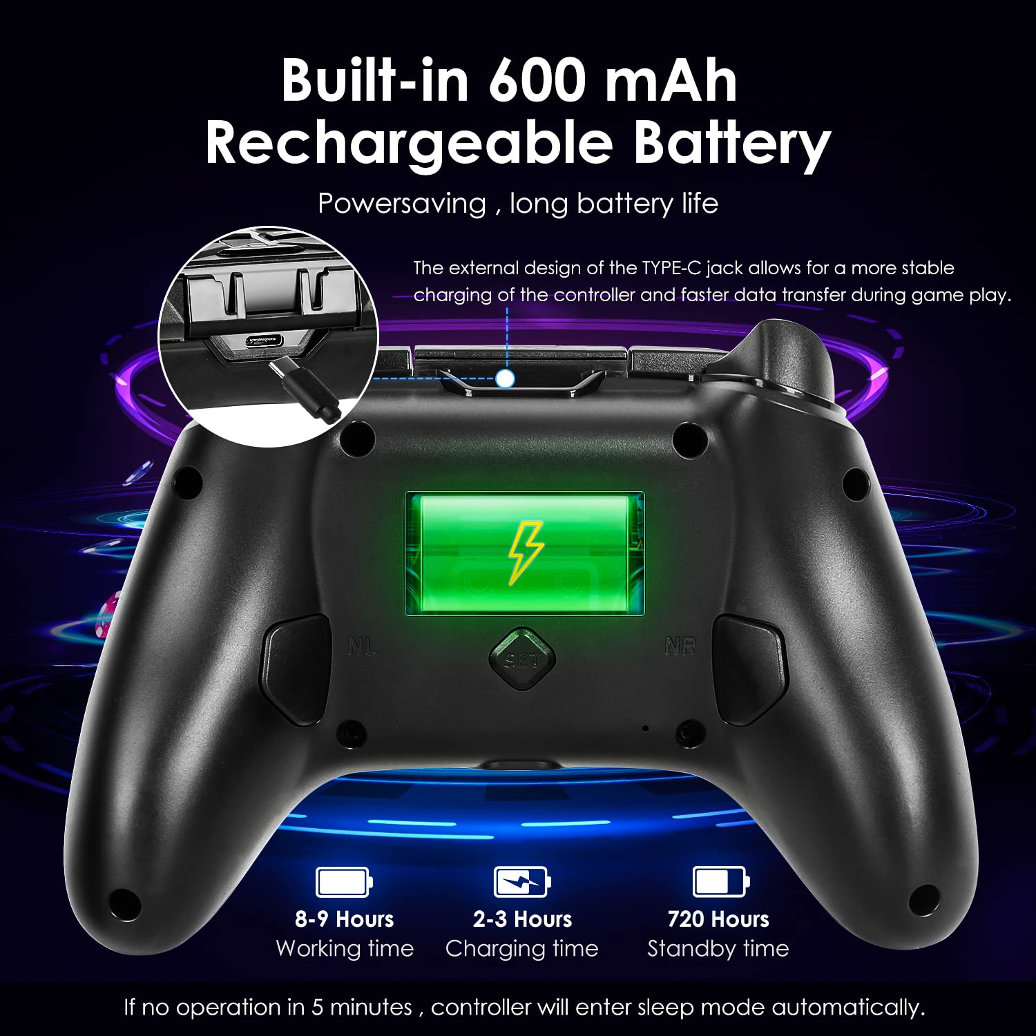 Gina Joyfurno Wireless Controller, Game Controller Compatible with Xbox ONE/ONE X/S, Xbox Series X/S, PS3, PC-Windows 7/8/10/11, Gamepad Built-in Dual Vibration, 2.4GHz Connection (Programmable-Red)