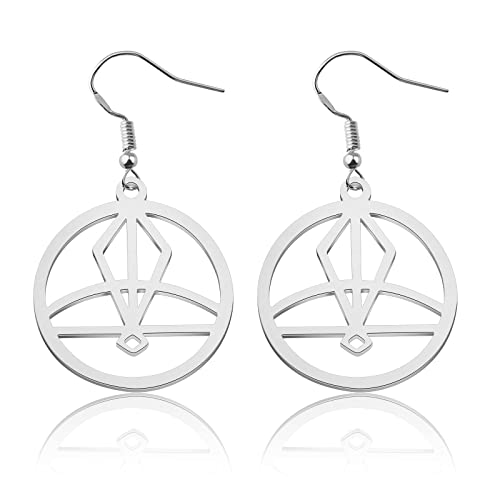 The Owl House Inspired Gift Ice Glyph Charm Earring for Her Owl House Fans Gift (Ice Glyph Earring)