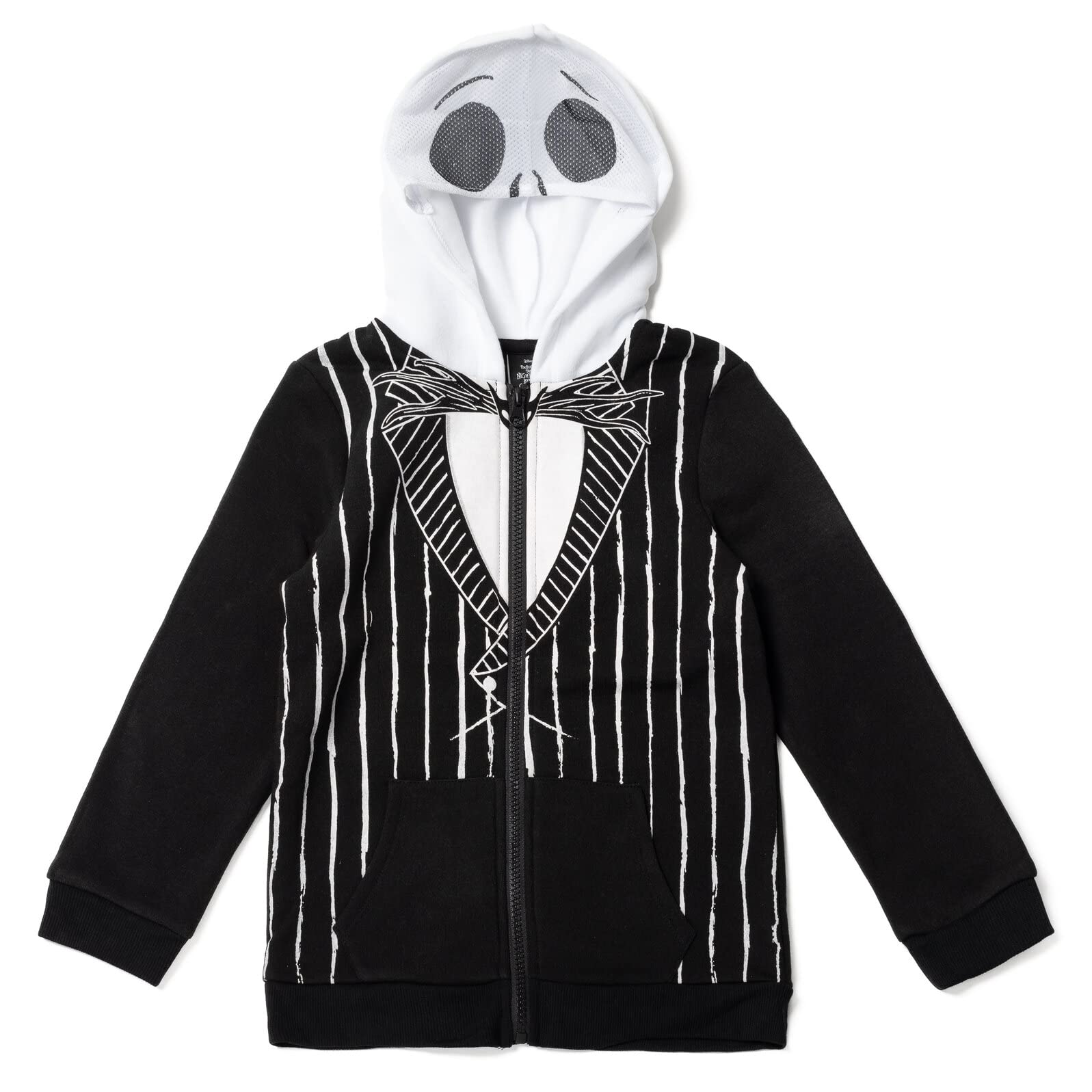 Disney Nightmare Before Christmas Jack Skellington Little Boys Fleece Zip Up Hoodie 7-8