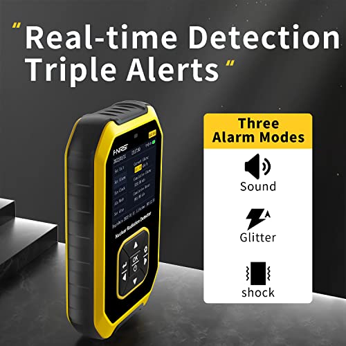 Geiger Counter(GC-01),Nuclear Radiation Detector,Portable Handheld X-ray,Y-ray, β-ray Rechargeable Radiation Monitor Meter,with LCD Backlight Sound-Light Alarm,5 Dosage Units Switched