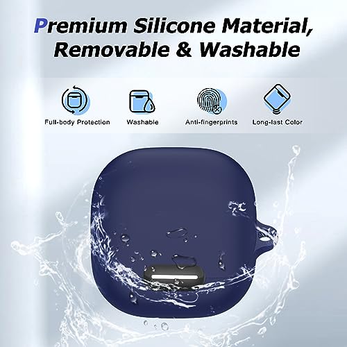 LDSXAY Compatible with Anker Soundcore Liberty 4 NC Case Cover, Soft Silicone Shockproof Protective Case Skin for Soundcore Liberty 4 NC Wireless Earbuds (Blue)