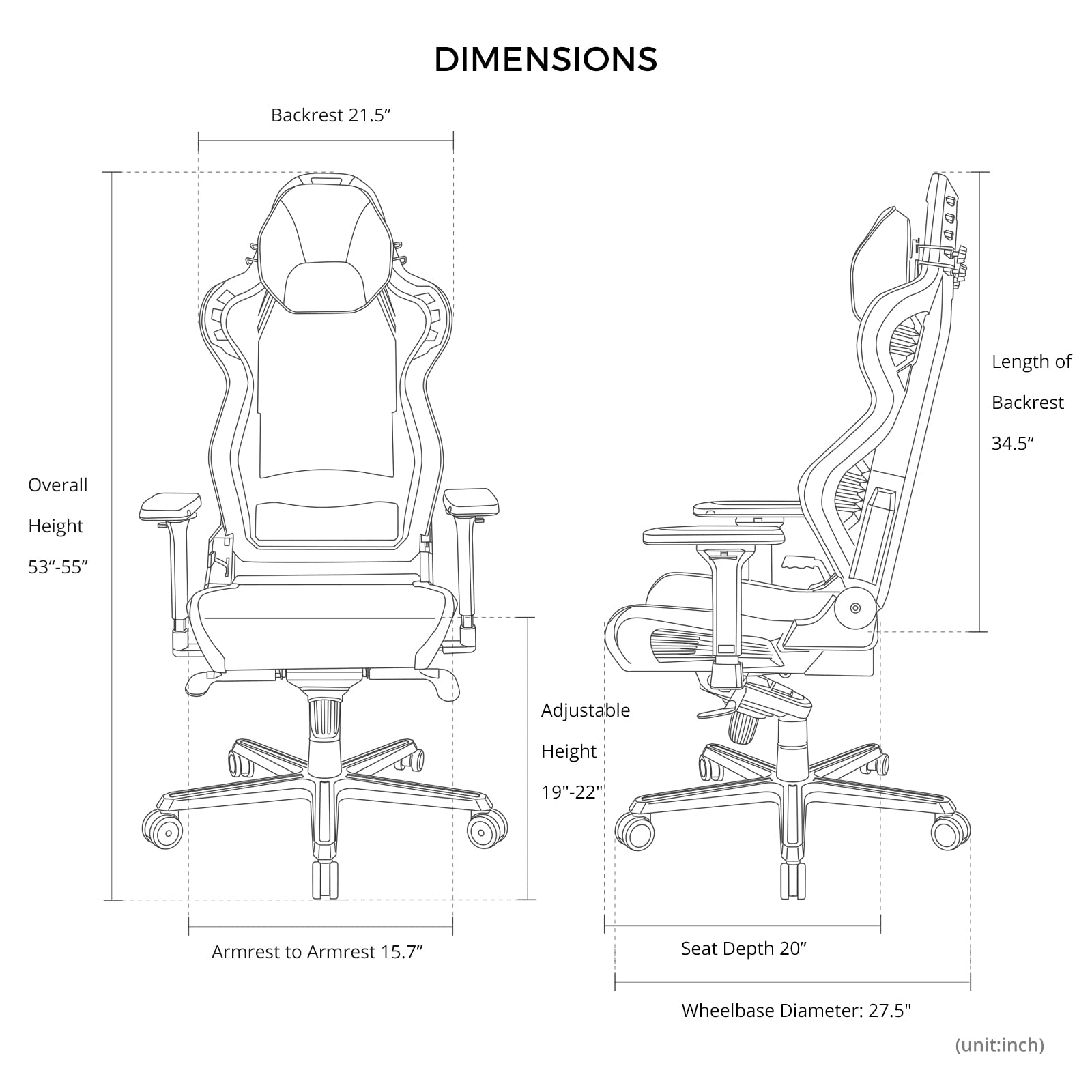 DXRacer Air Gaming Chair, Ultra-Breathable Mesh, Adjustable Armrests, Memory Foam Headrest, Modular Design, Standard, Black & Grey (Standard)