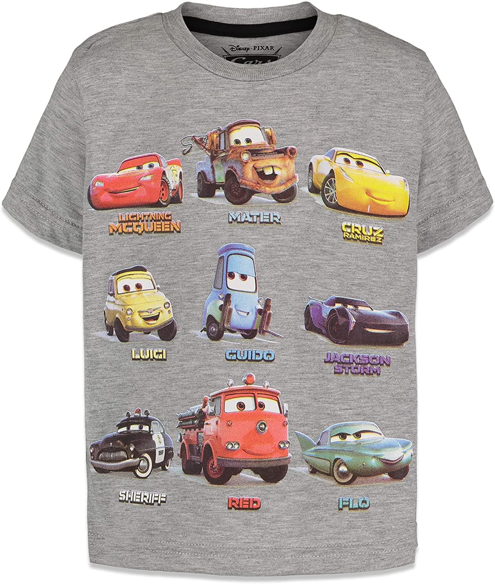 Disney Pixar Cars Lightning McQueen Tow Mater Toddler Boys 3 Pack Graphic T-Shirts Multicolor 3T