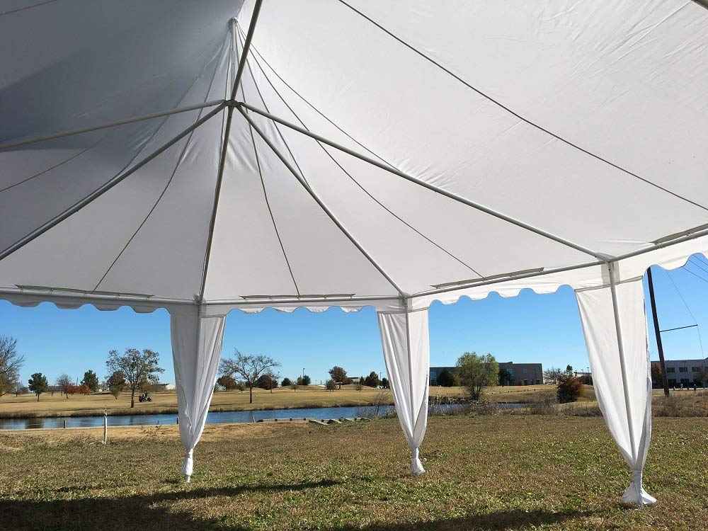 Delta 29'x21' Decagonal Party Tent Canopy, Wedding Tent Gazebo, Heavy Duty Outdoor Event Shelter, Water Resistant, White