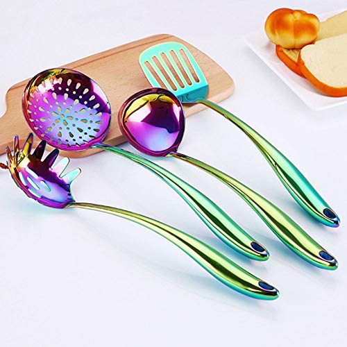 DNATS Gold Stainless Steel Cooking Tools Spoon Shovel Cookware Kitchen Tools Spatula Ladle Kitchenware