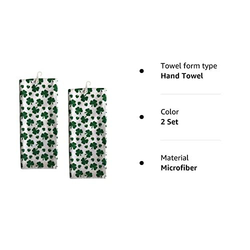 Greenbrier International 2 Set of 2 pc | Irish Kitchen Towels | St Patricks Hand Towels Bathroom Decoration | St Patricks Day Decorations Dish Towel Set | Saint Patrick Kitchen Towels Set