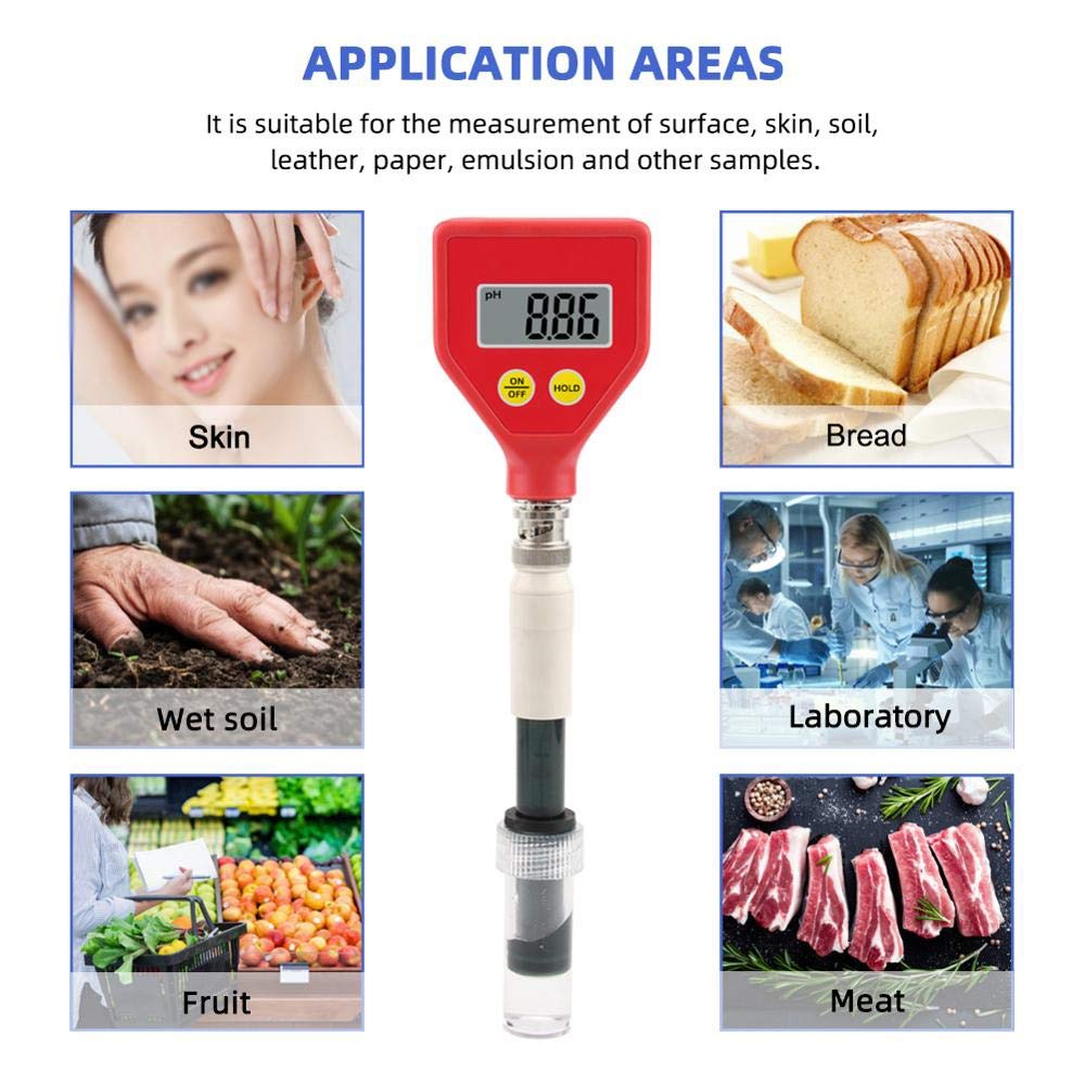 GHGHF Professional Skin PH Tester for Beauty& Surface pH for Soil,Leather, Paper, Emulsion