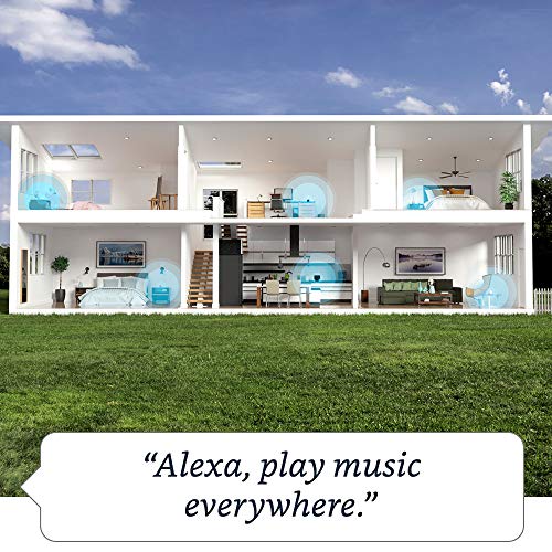 Echo Dot (4th Gen) | Smart speaker with clock and Alexa | Glacier White with Wyze Color bulb