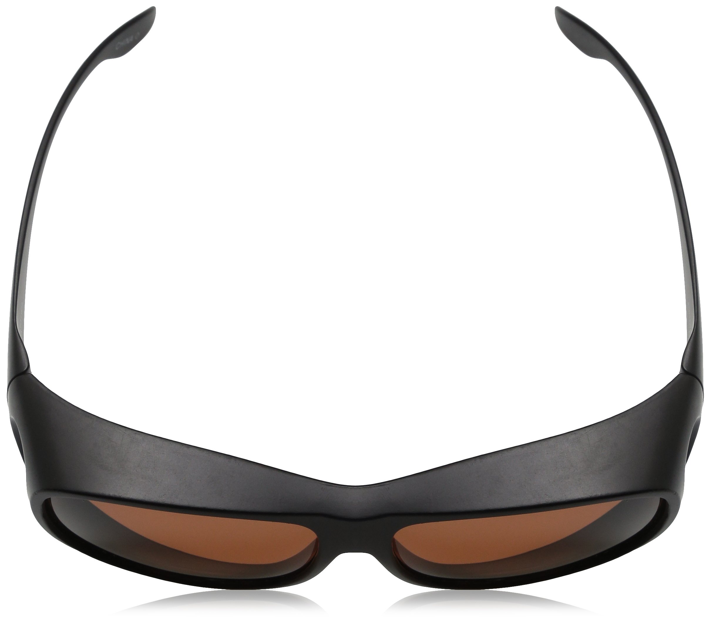 Dioptics unisex adult Solar Shield Elm Sunglasses Fits Over Sunglasses, Black/Amber, 54 mm US
