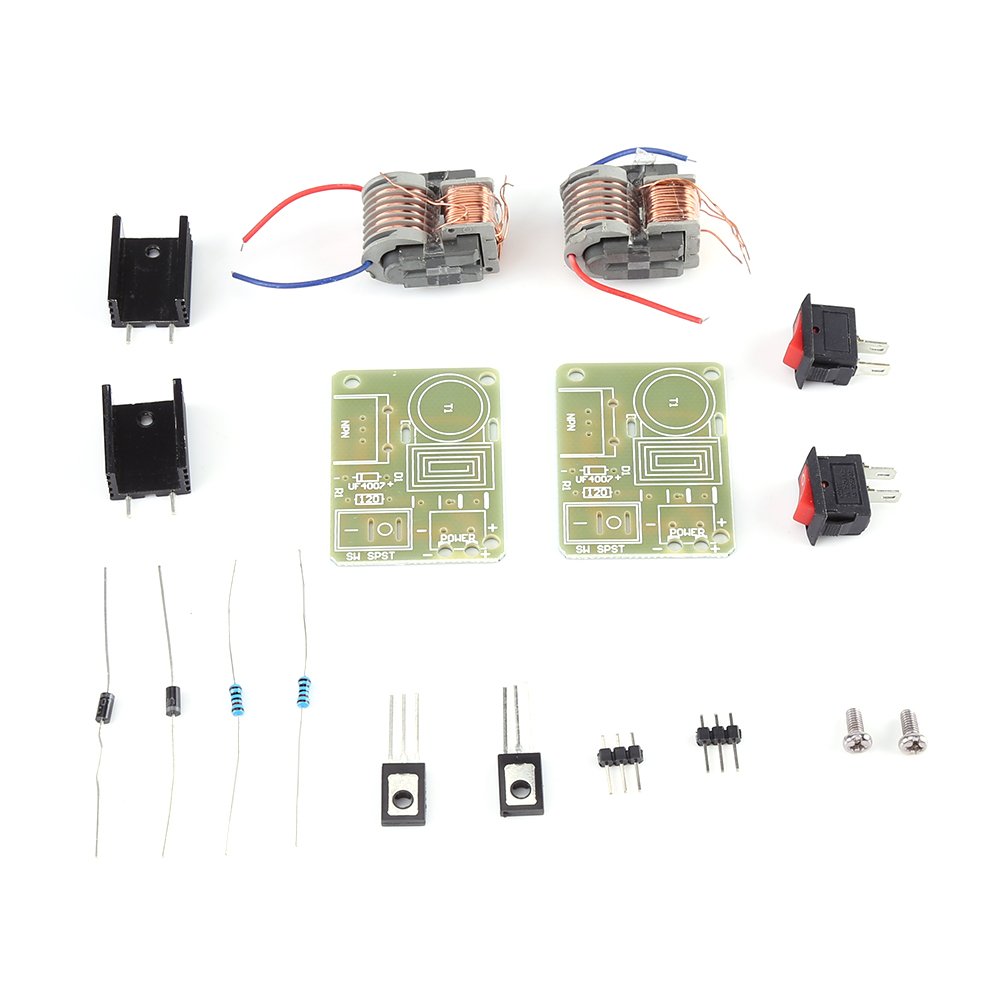 High Voltage Arc Module, 2 Sets 15KV High Voltage Generator Inverter, High Voltage Generator, Arc Igniter Coil Module Disassembled Parts for Anion Generator