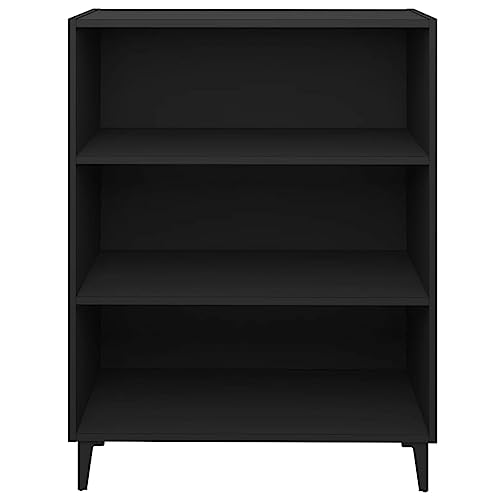 MBFLUUML Wine Cabinet Shoe Cabinet Sideboard Black 27.4"x12.8"x35.4" Engineered Wood for Dining Room, Living Room, Bedroom