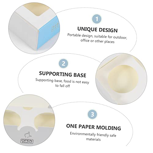 MUSISALY 25pcs Boxes Window Egg Tart Box Mini Cake Boxes Mini Muffins Window Box Bracket Gift Boxes with Lids for Presents Individual Cake Carrier Egg Tart Gift Packaging Box Cupcake Box