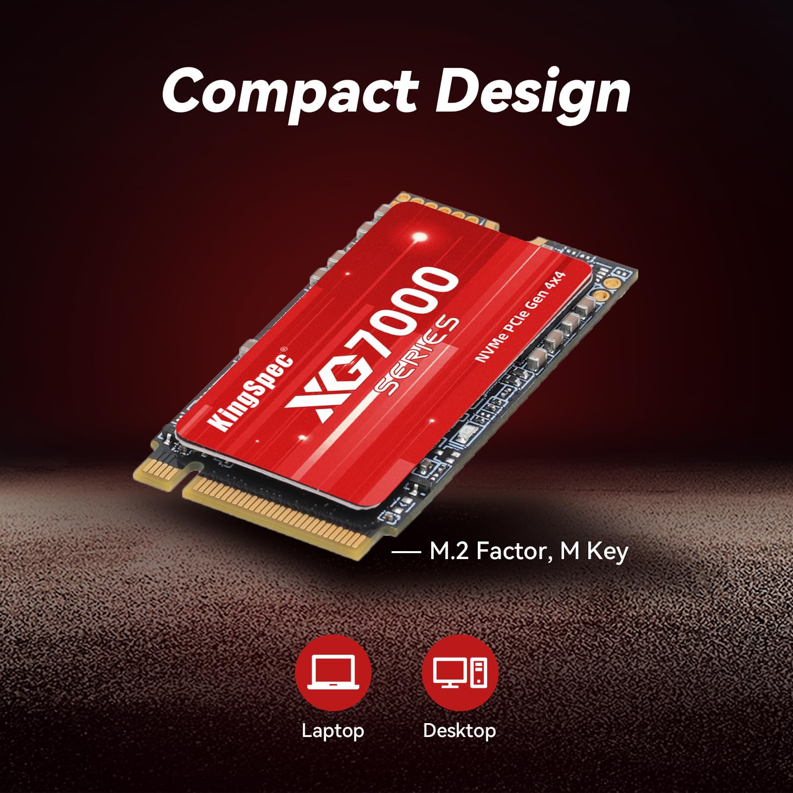 KingSpec 256GB M.2 2242 NVMe SSD - Read Speed up to 3500 MB/s, M.2 PCIe 3.0x4 SSD 3D NAND Flash, Compatible with PC/Desktop/Laptop (2242, 256GB)