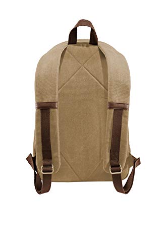 Port Authority Cotton Canvas Backpack OSFA Desert Khaki