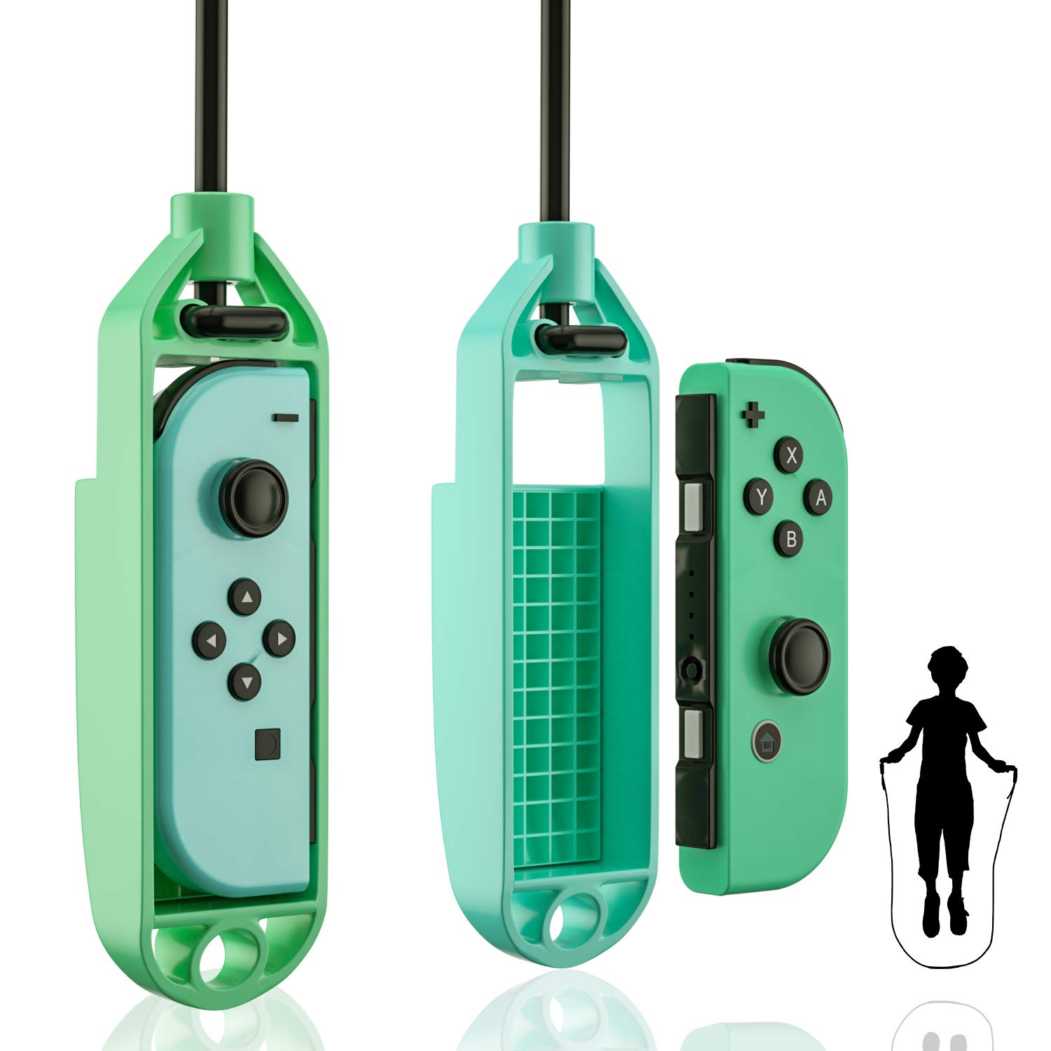 ECHZOVE Jump Rope Compatible with Nintendo Switch Jump Rope Challenge, Adjustable Skipping Rope for Switch Joy-Con - Animal Crossing New Horizons Theme (9.19ft)
