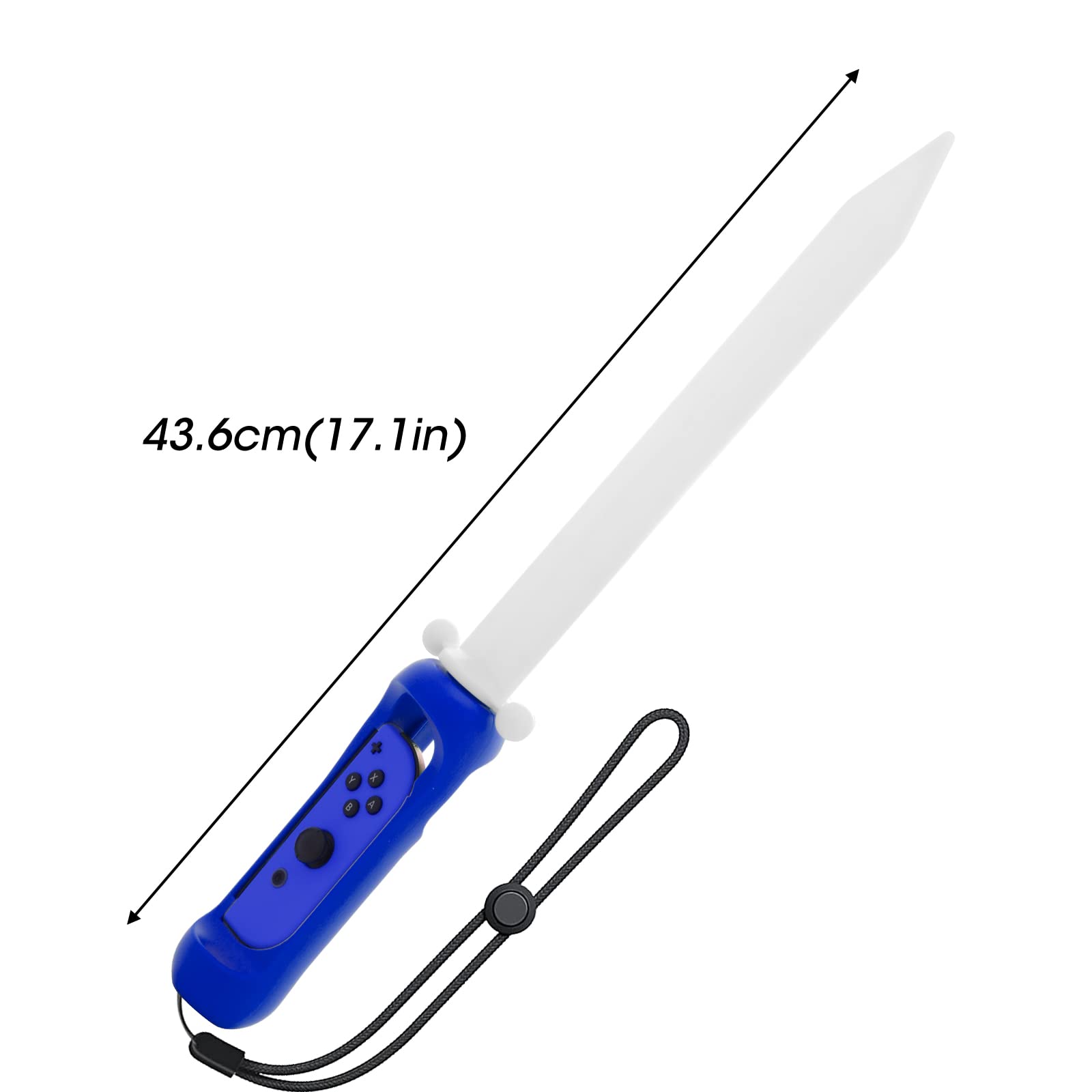 ECHZOVE LED Game Sword for Nintendo Switch Joy-Con, Hand Grip for Skyward Sword Switch Game Compatible with Nintendo Switch Sports with Hand Strap - 1 Pack