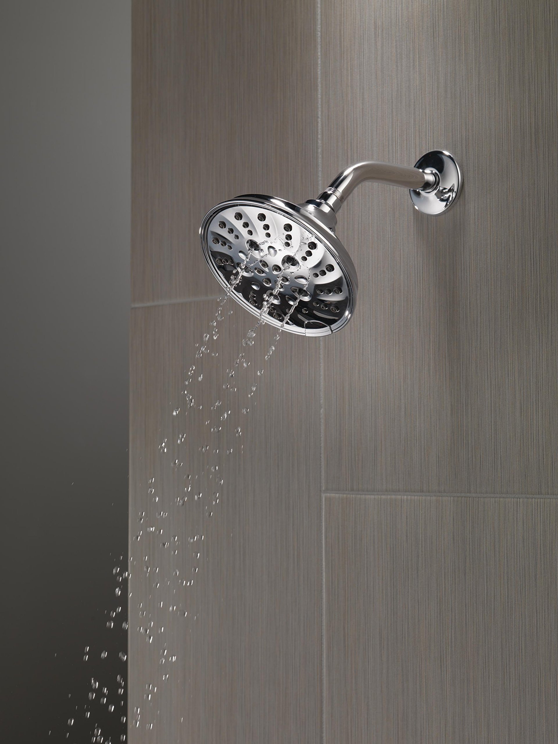 Delta Faucet 52669-SS H2Okinetic 5-Setting Raincan Shower head, Stainless
