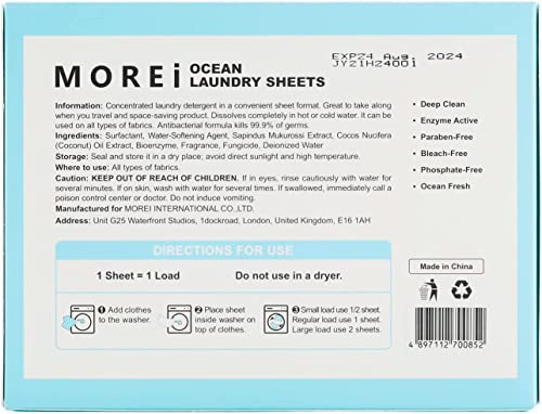 Portable Laundry Detergent Sheets - no Scent,heavier piece 35 count, Quick Disolve, Ecoigy,Eco-friendly, Zero Waste, Plastic Free, Liquid free, Powder free, Easier than Pods, Packs or Pacs, for Home Dorm Travel Camping & Hand Washing Clean No Waste Fresh