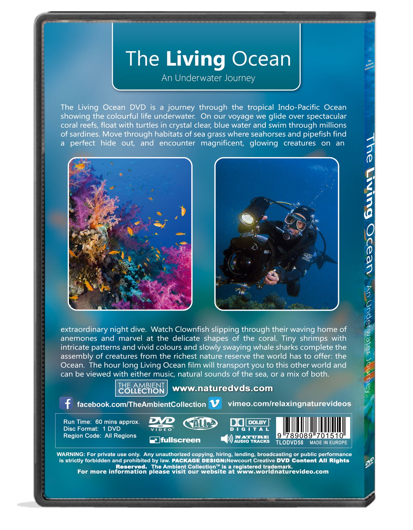 Underwater DVD- The Living Ocean - Relaxing Scenes of the Underwater World