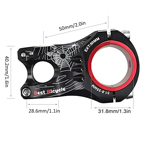 Fixed Bike Bar Stem, Durable High Strength Integrated Bike Short Handlebar Stem Riser for Road Bikes for Fixed Gear Bikes for Mountain Bikes