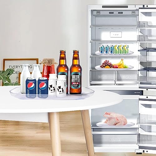 Lazy Susan for Refrigerator, Rectangle Turntable Organizer, Storage Turntable, Clear Lazy Susan for Fridge, Kitchen, Pantry, Cabinet