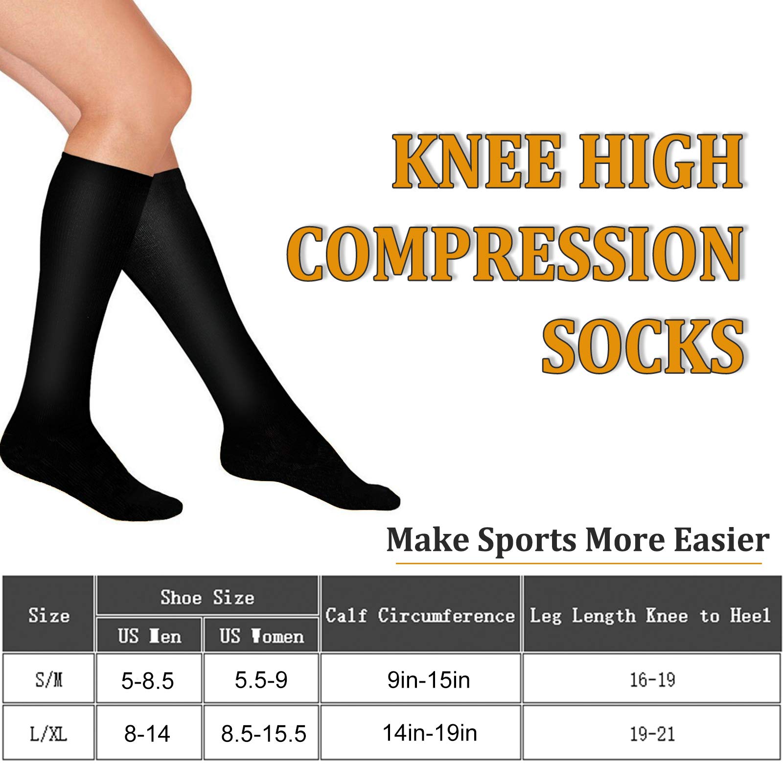FuelMeFoot Compression Socks Women & Men Circulation - Best for Running, Nurse, Hiking, Pregnancy,Sports,Travel