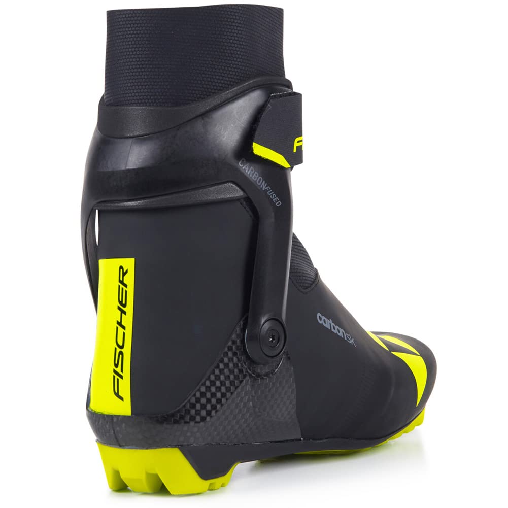Fischer Unisex Carbon Skate Durable Weatherproof Protective Stable Insulated Nordic Race Skating Ski Boots, 39